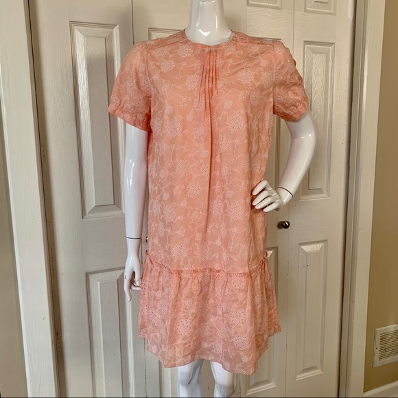 Coach | Dresses | Coach Peach Floral Eyelet Sun Dress | Poshmark